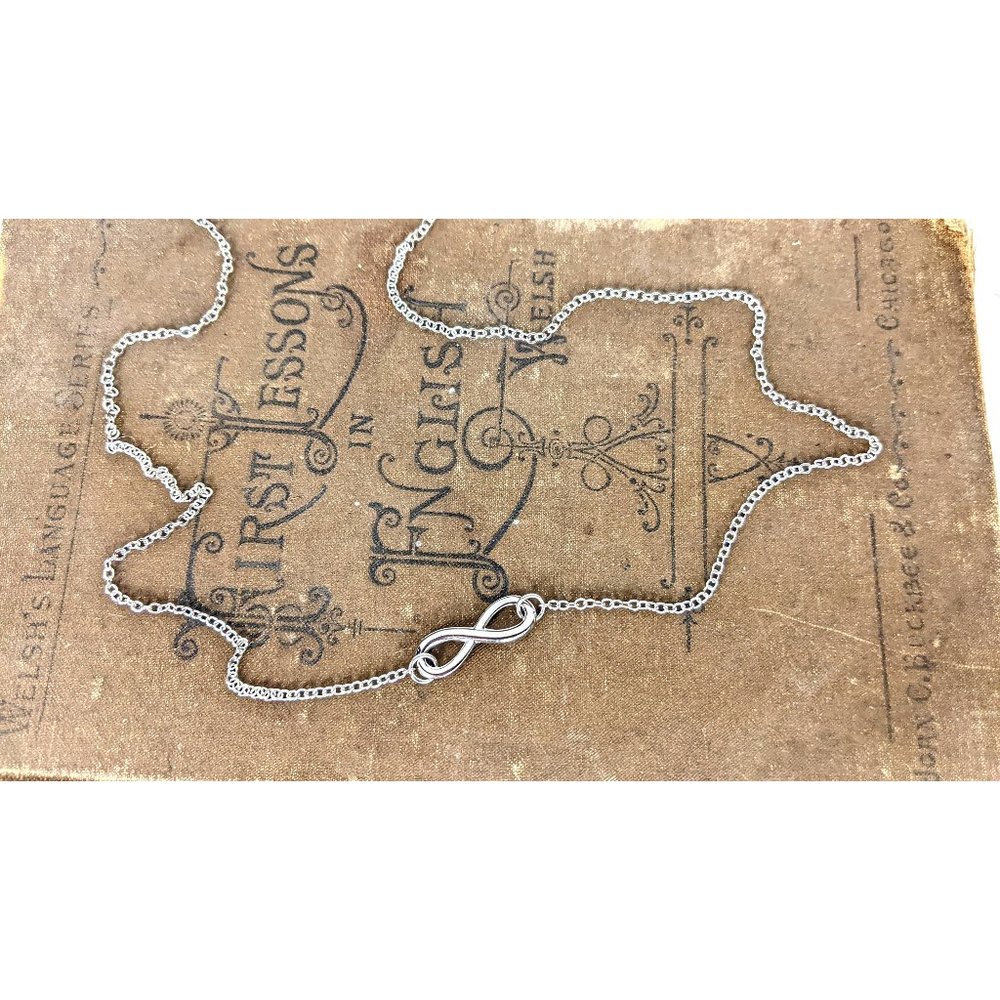 Silver Metal Infinity Symbol Chain Link Dainty Skinny… - Gem